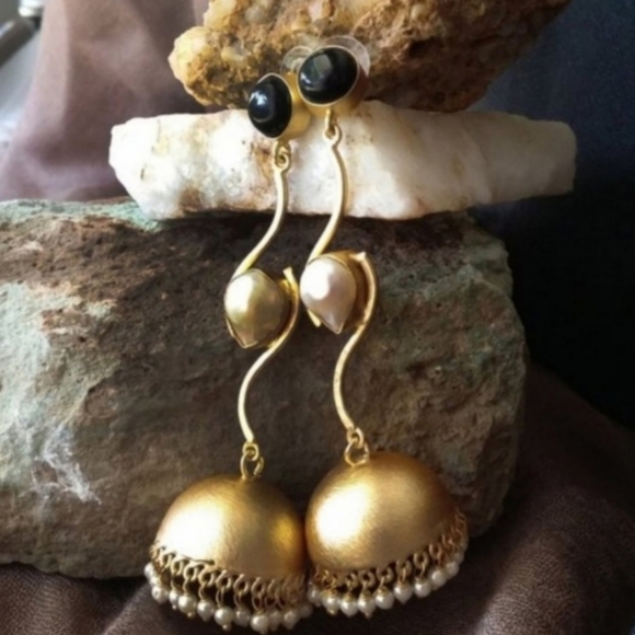 Vintage | Jewelry | Vintage Nancy Melet Gold Plated Earrings Natural ...